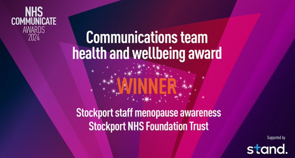 Support for Stockport NHS staff experiencing menopause wins national ...