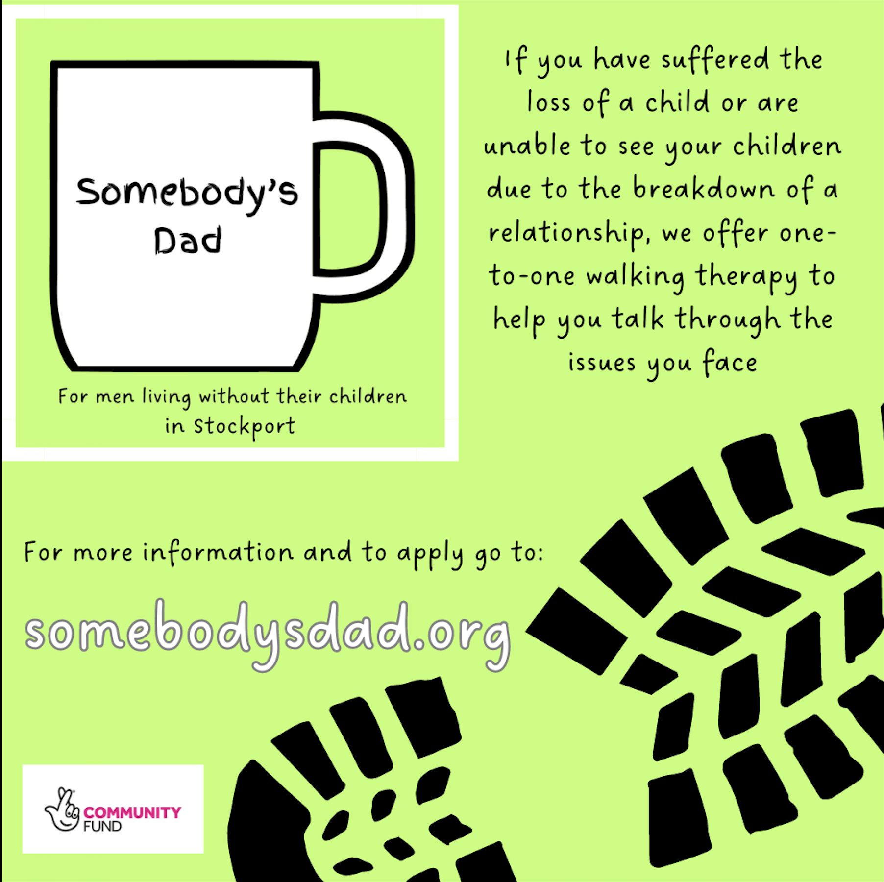 Somebody’s Dad, free walking therapy for men living without their ...